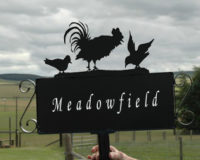 Personalised House Farm Signs Weathervanes, Steel Farm Signs